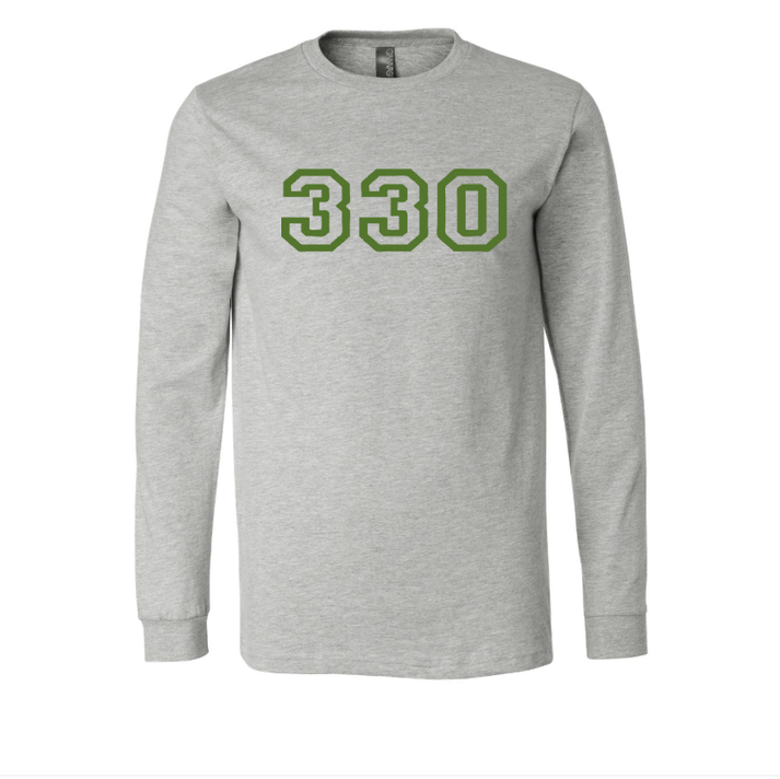 The 330 Long Sleeve T-Shirt (olive) | Quality Akron T-Shirts Since 2004 ...